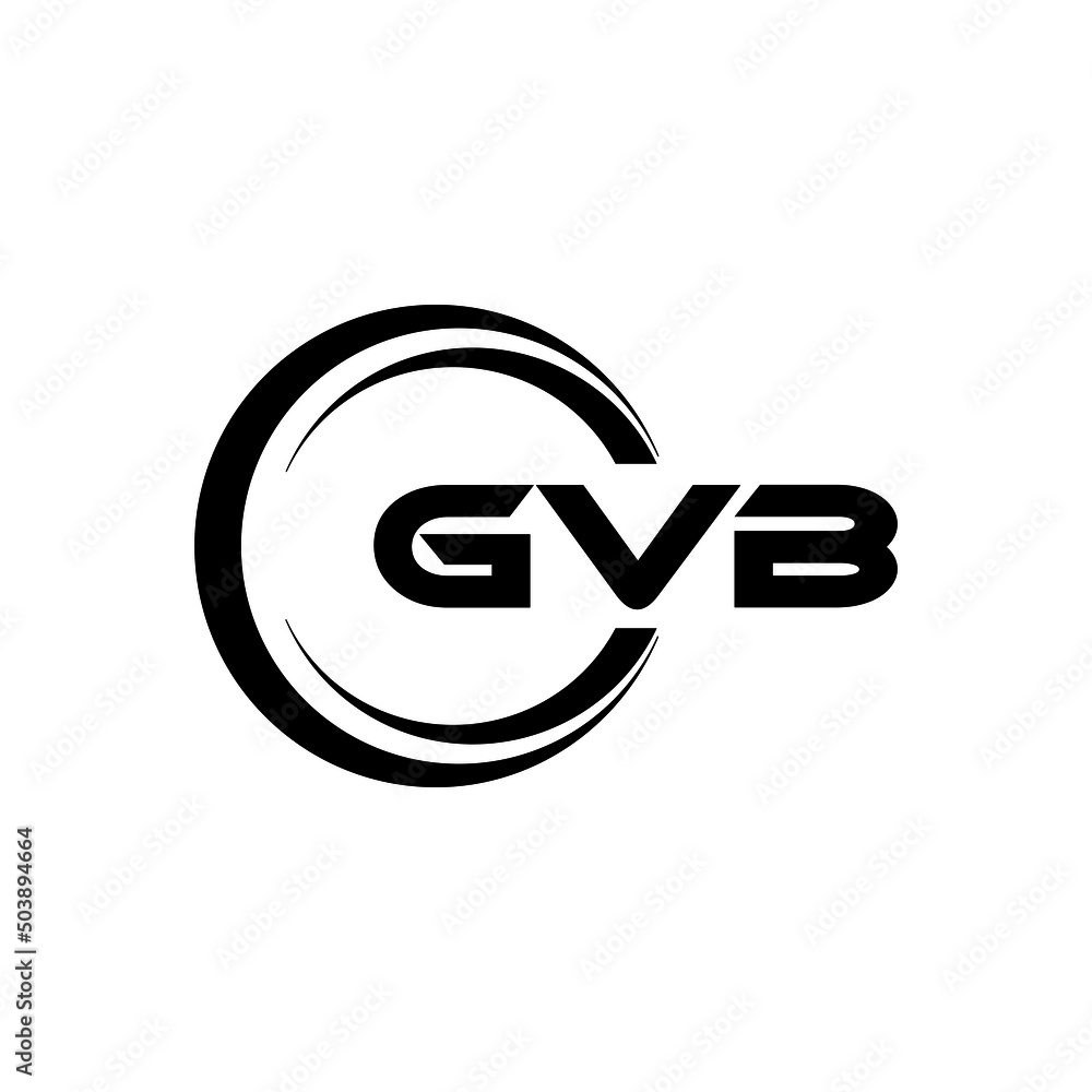 GVB letter logo design with white background in illustrator, vector ...