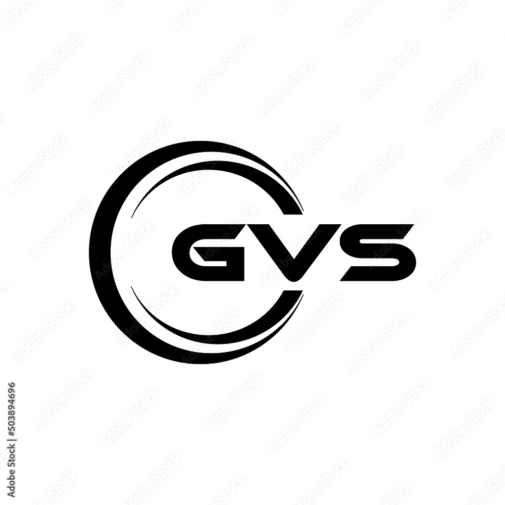 GVS letter logo design with white background in illustrator, vector ...