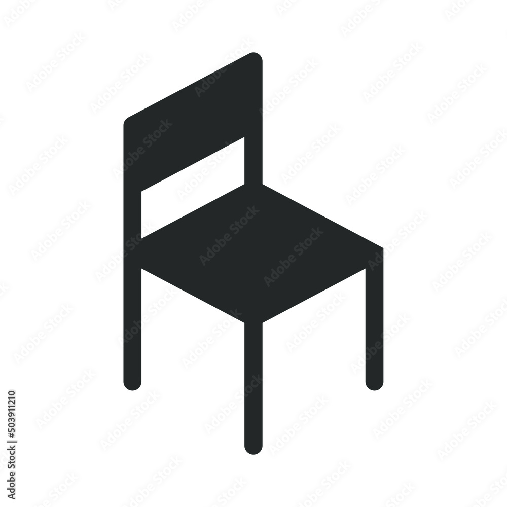 Chair icon. Furniture symbol sign. Vector illustration image. Stock ...
