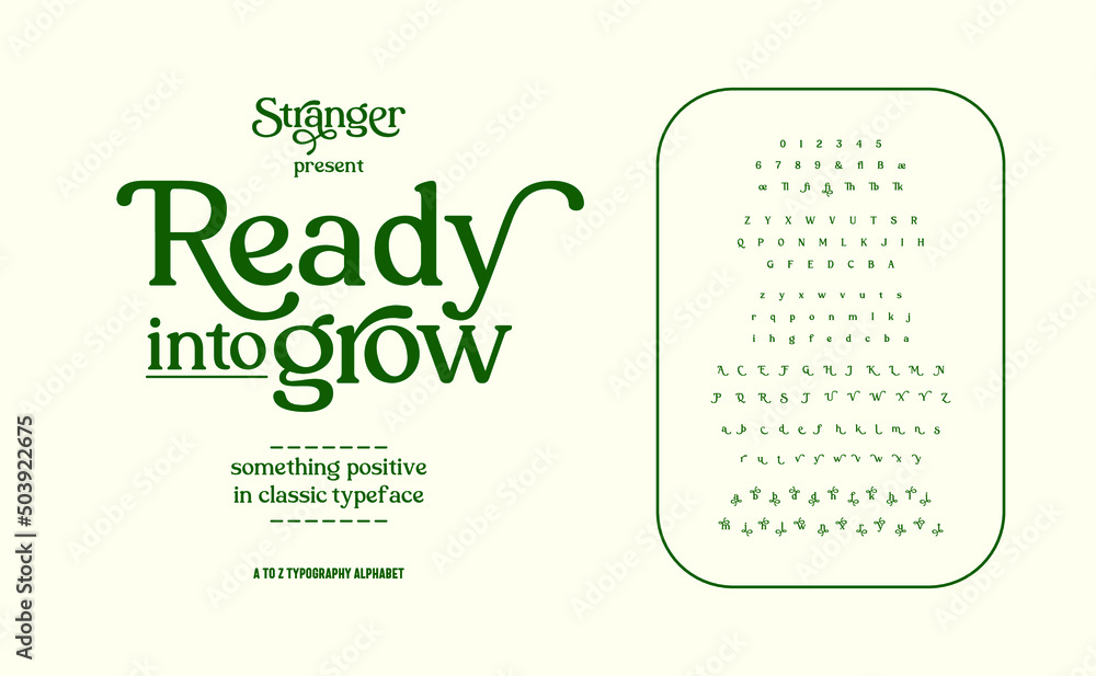 Vintage modern poster typography. Inspirational alphabet letter A to Z ...