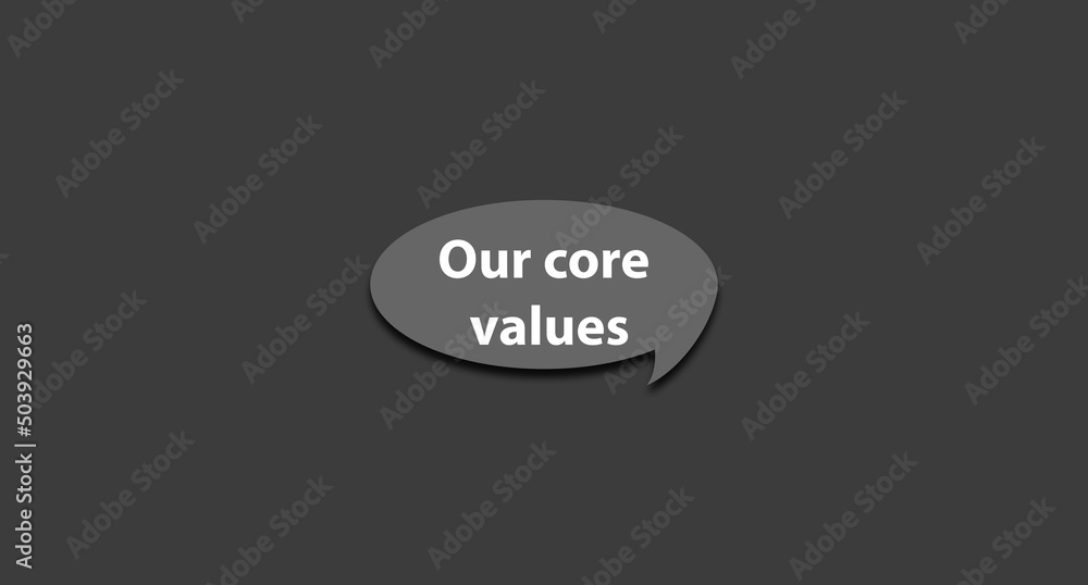Our core values symbles. lifestyle motivational positive word written ...