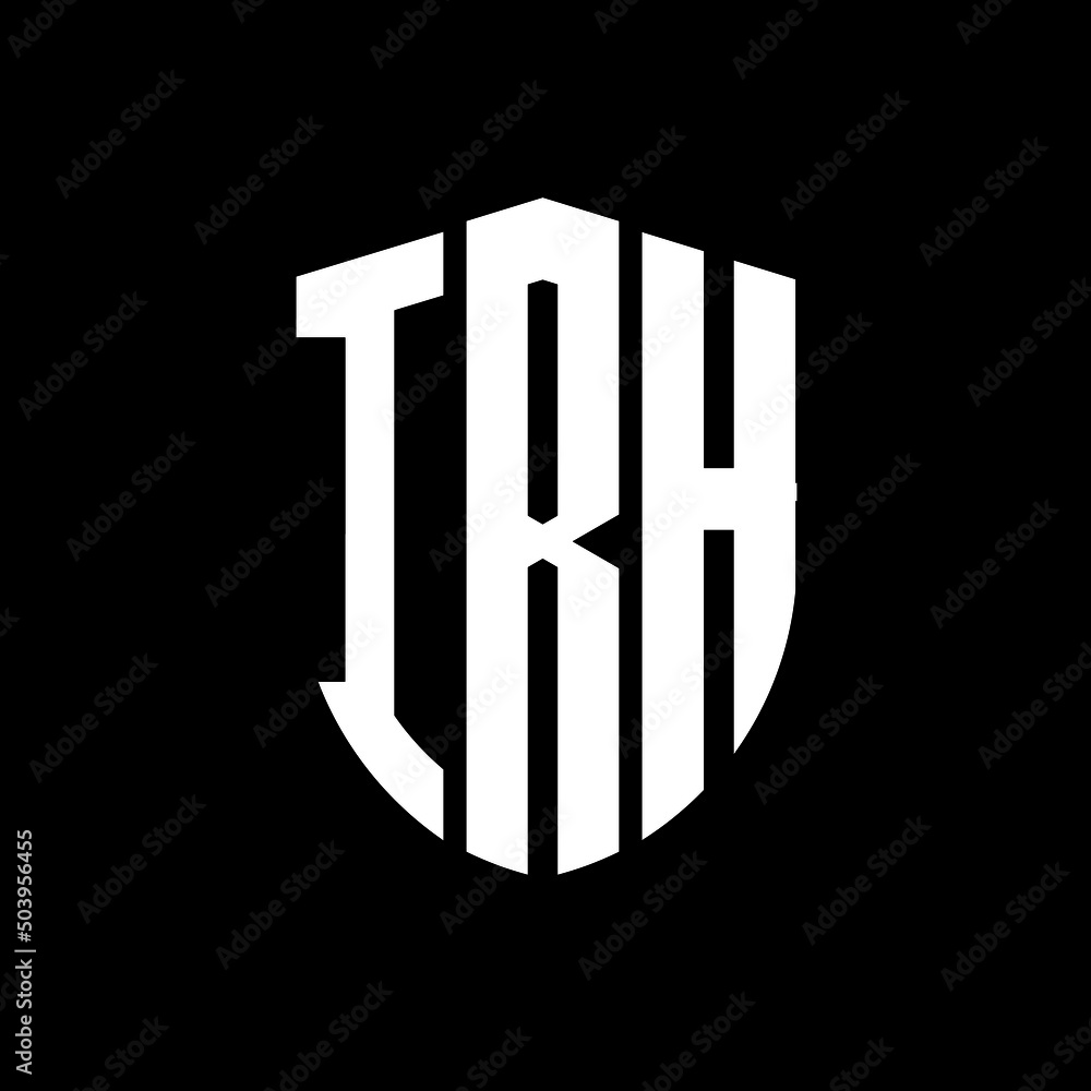 IRH letter logo design. IRH modern letter logo with black background. IRH creative letter logo ...