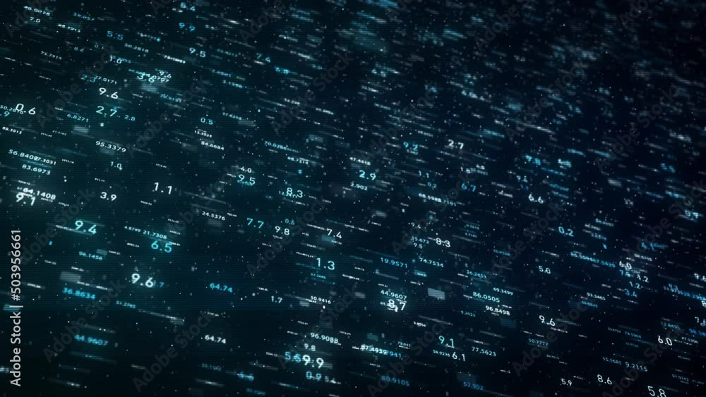 Big Data Digital Business Hitech Background/ 4k animation of an ...