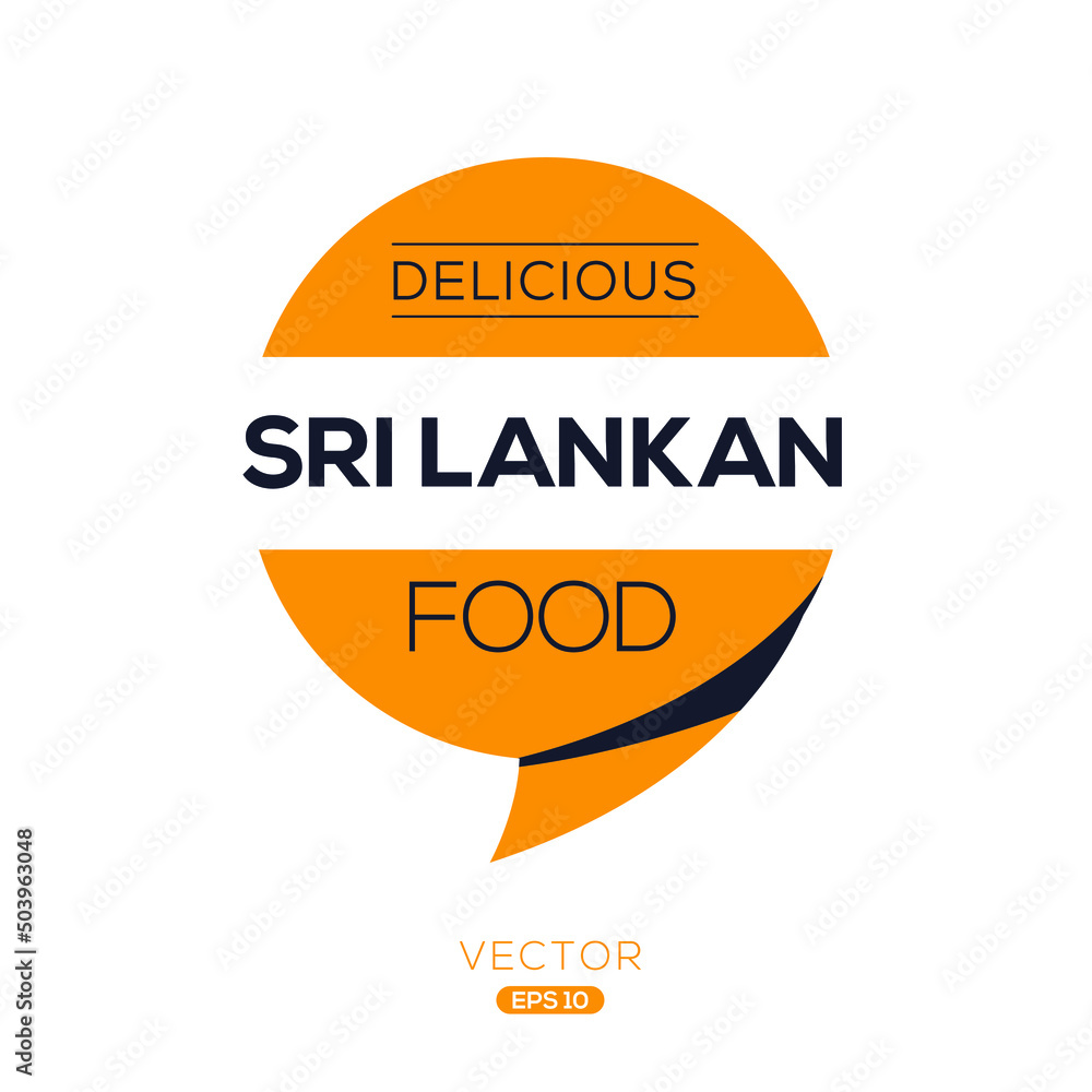 Creative (Sri Lankan food) logo, sticker, badge, label, vector ...