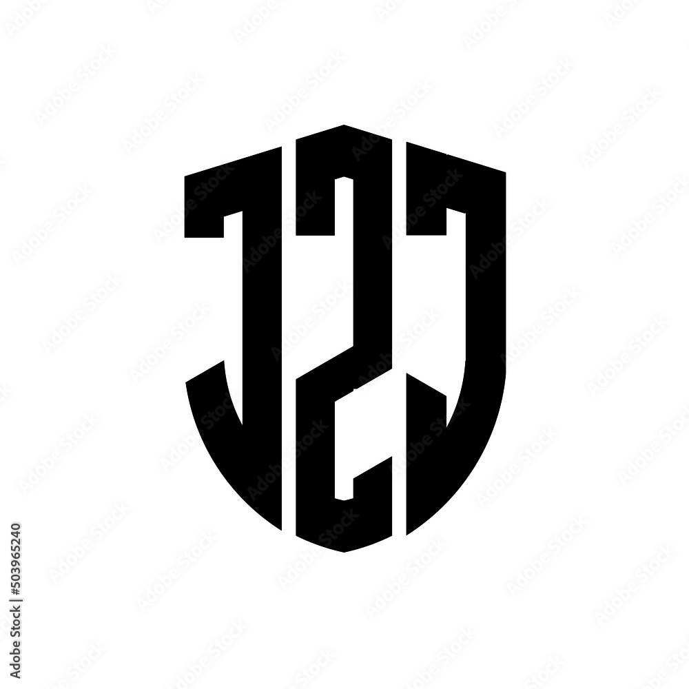 JZJ letter logo design. JZJ modern letter logo with black background ...