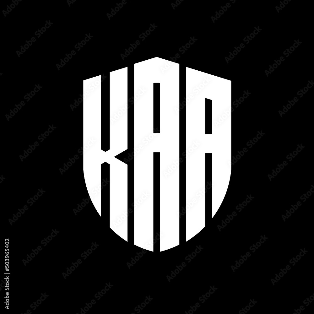 KAA letter logo design. KAA modern letter logo with black background ...