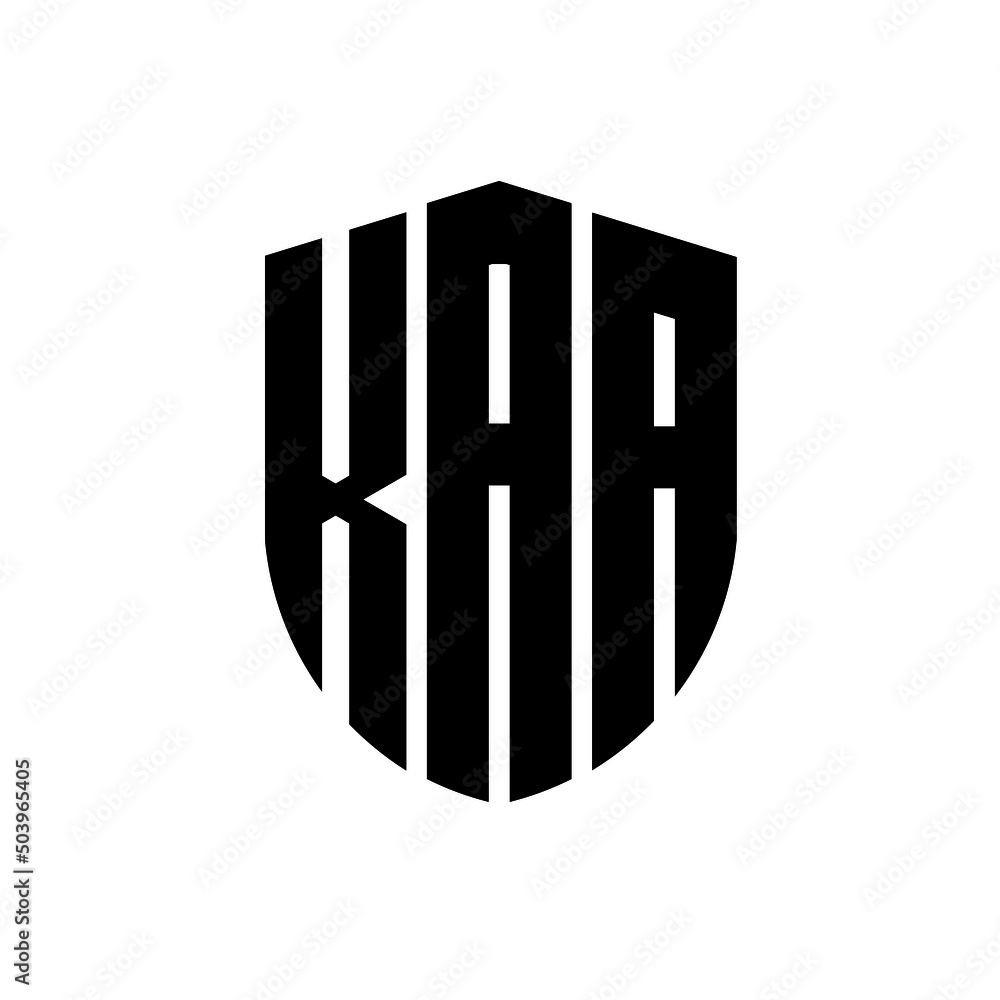 KAA letter logo design. KAA modern letter logo with black background ...