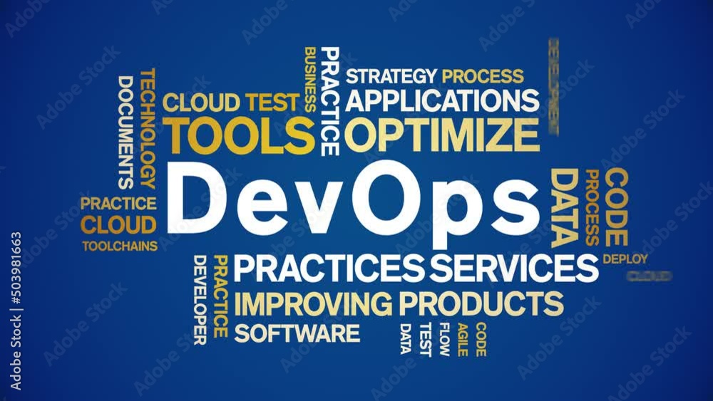 DevOps animated tag word cloud;text design animation kinetic typography ...