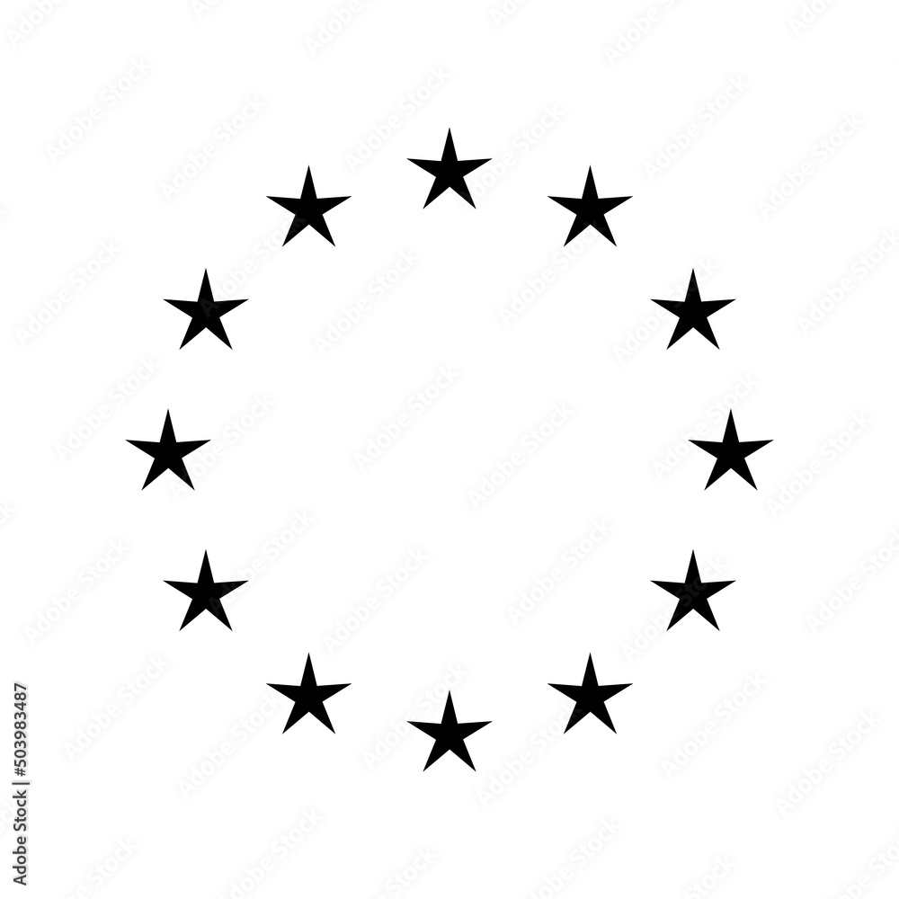 EU stars vector symbol Stock Vector | Adobe Stock