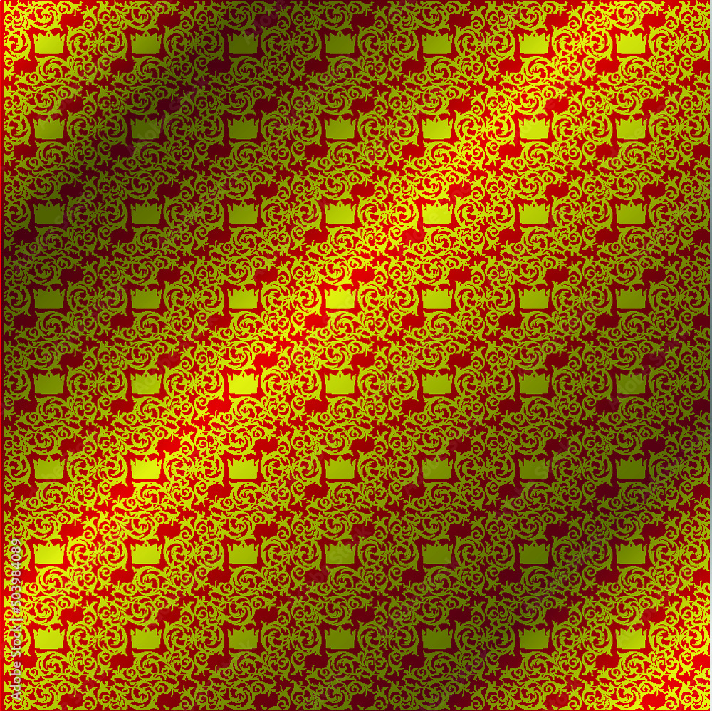 Royal vector textile on red background, luxury red royal wallpaper ...