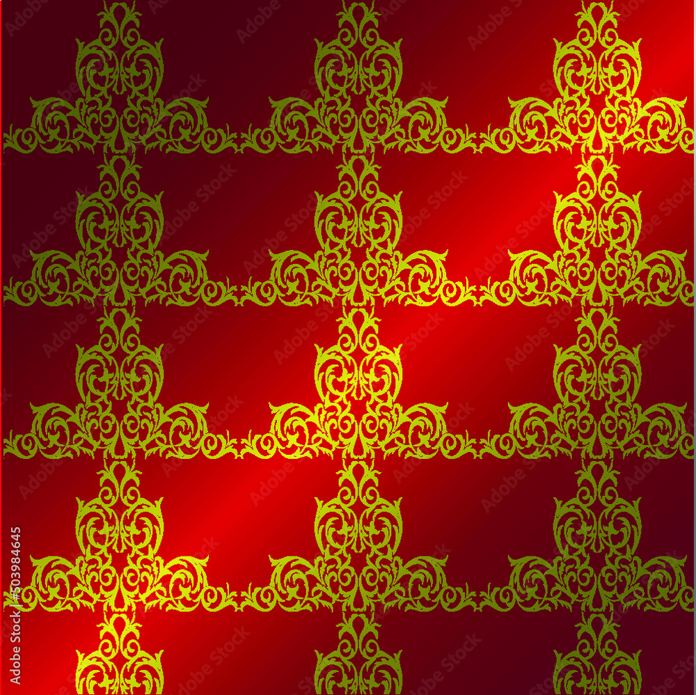 Royal vector textile on red background, luxury red royal wallpaper ...
