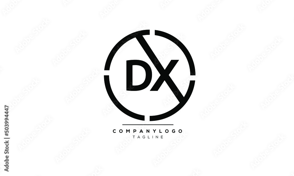 Alphabet letters Initials Monogram logo DX, DX INITIAL, DX letter Stock ...