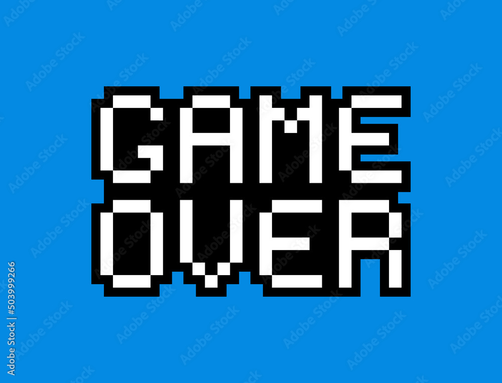Game over pixel art design. 8bit pixel art design for game, life bar ... Game over pixel art design. 8bit pixel art design for game, life bar ...