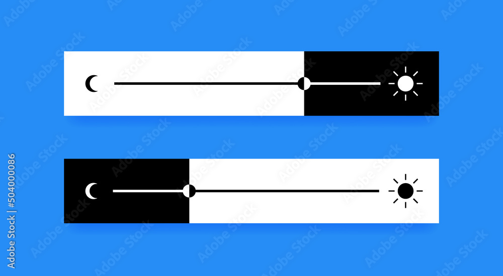 Brightness slider level control. Contrast and brightness adjustment ...
