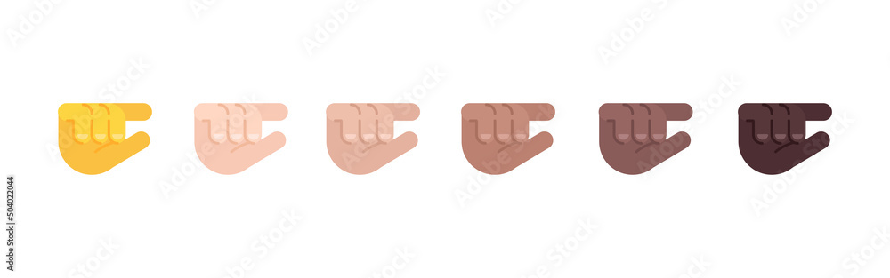 All Skin Tones Pinching Hand Gesture Emoticon Set. Pinching Hand Emoji ...