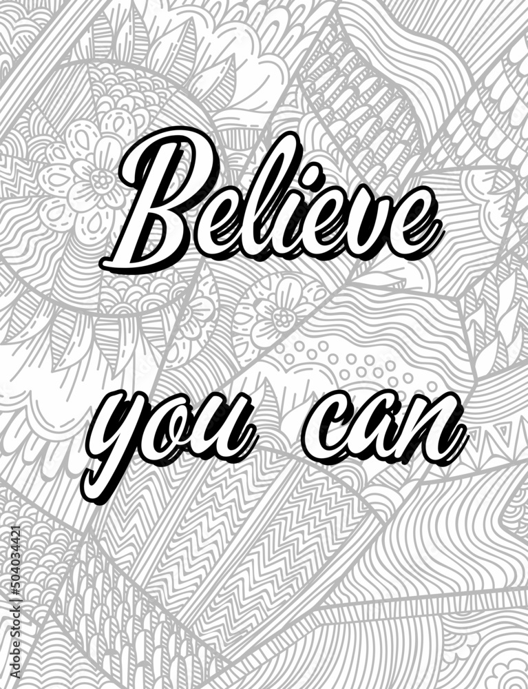 Inspirational Motivational quotes coloring pages, positive Affirmations ...