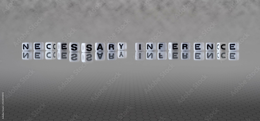 necessary inference word or concept represented by black and white ...