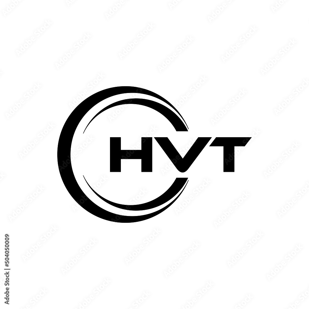 HVT letter logo design with white background in illustrator, vector ...