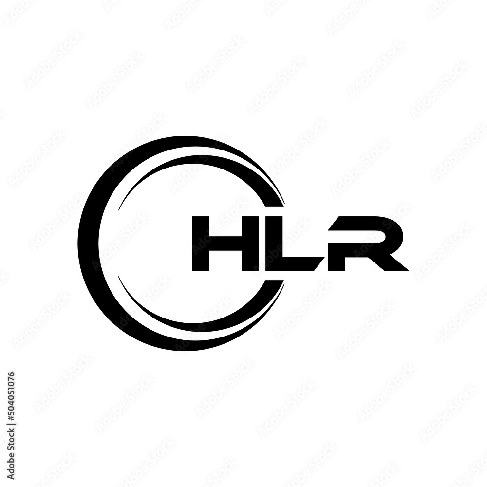 HLR letter logo design with white background in illustrator, vector ...