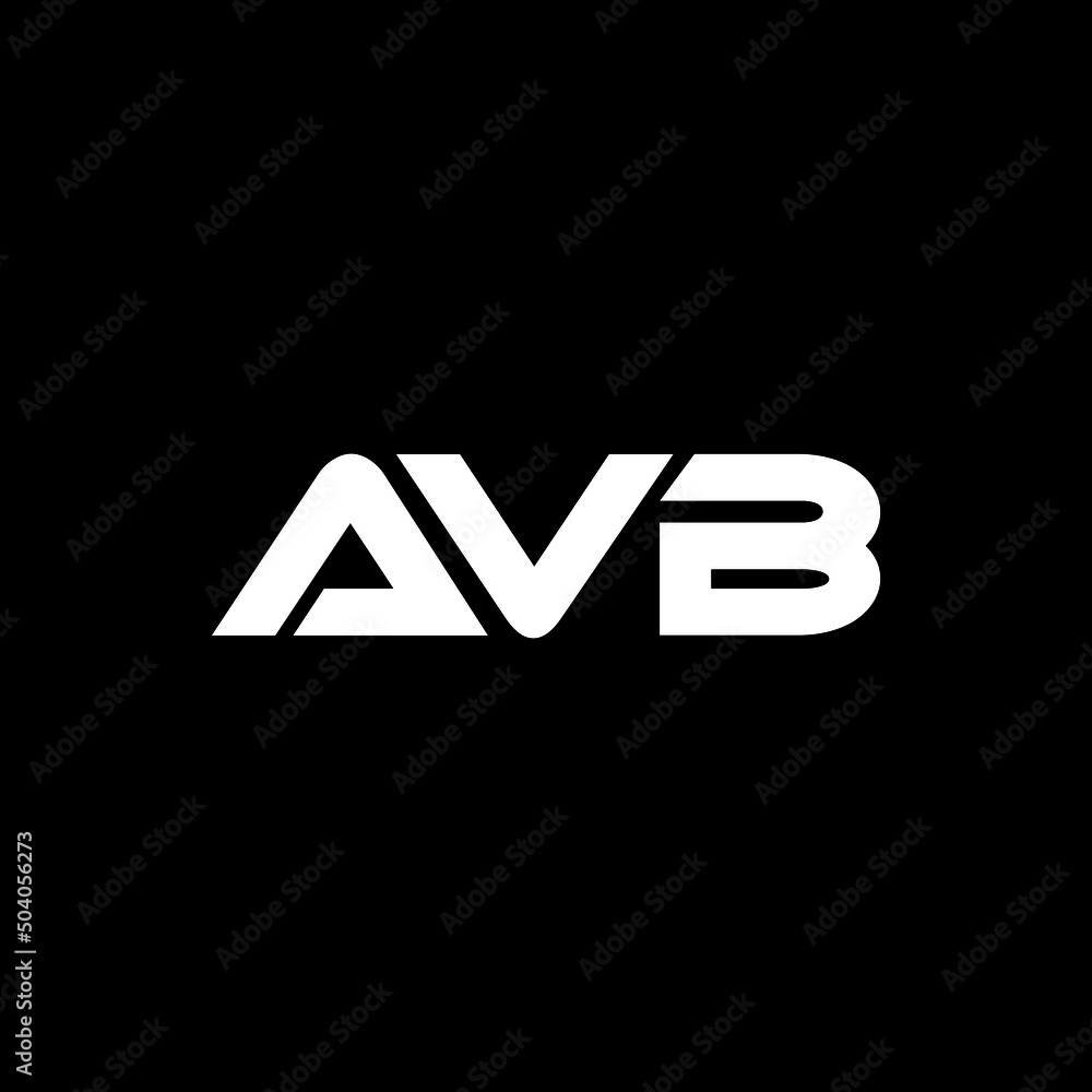 AVB letter logo design with black background in illustrator, vector ...