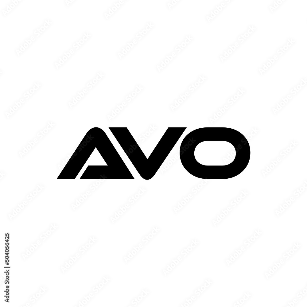 AVO letter logo design with white background in illustrator, vector ...