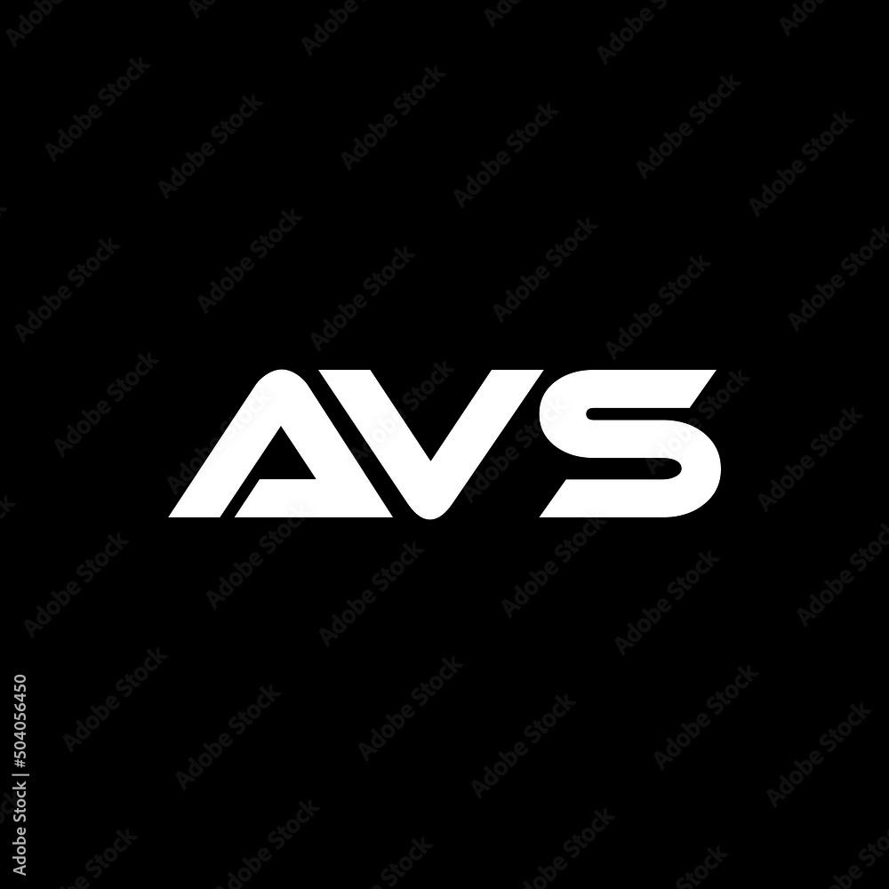 AVS letter logo design with black background in illustrator, vector ...