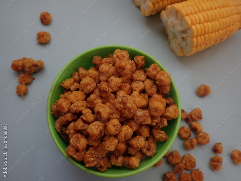 Homemde Jagung marning (Indonesia) or Corn nuts, also known as toasted ...