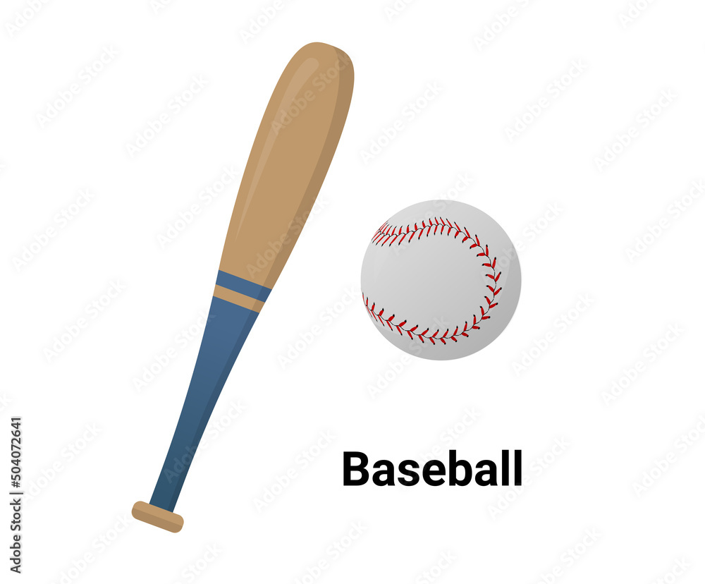 Baseball Ball Bat Vector