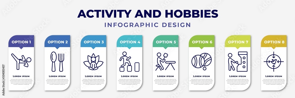 infographic template with icons and 8 options or steps. infographic for ...