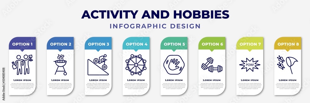 infographic template with icons and 8 options or steps. infographic for ...