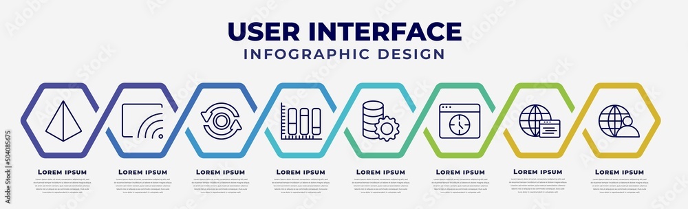 vector infographic design template with icons and 8 options or steps. infographic for user ...
