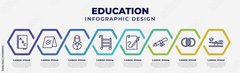 Vetor de vector infographic design template with icons and 8 options or ...