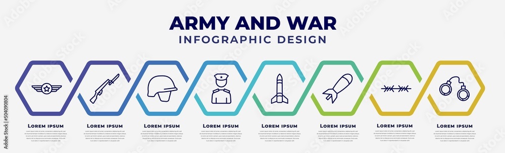 Vetor de vector infographic design template with icons and 8 options or ...