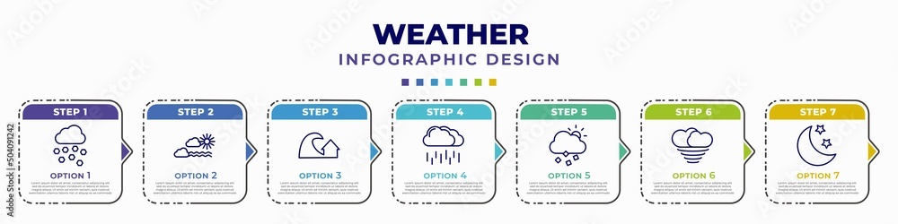 infographic template with icons and 7 options or steps. infographic for ...
