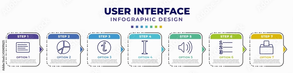 infographic template with icons and 7 options or steps. infographic for ...