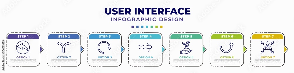 infographic template with icons and 7 options or steps. infographic for ...