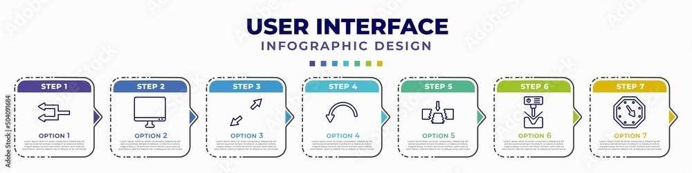 infographic template with icons and 7 options or steps. infographic for ...
