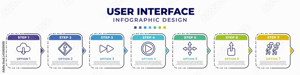 infographic template with icons and 7 options or steps. infographic for ...
