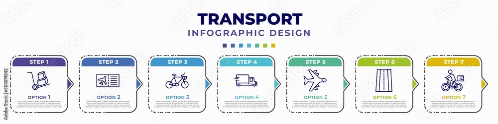 infographic template with icons and 7 options or steps. infographic for ...