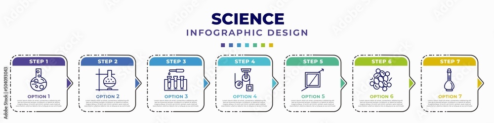 infographic template with icons and 7 options or steps. infographic for ...