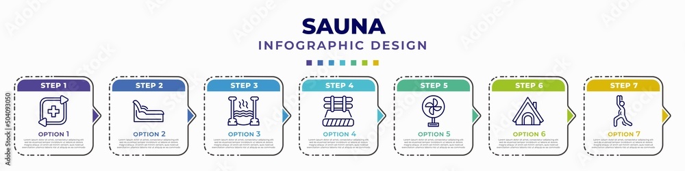 infographic template with icons and 7 options or steps. infographic for ...