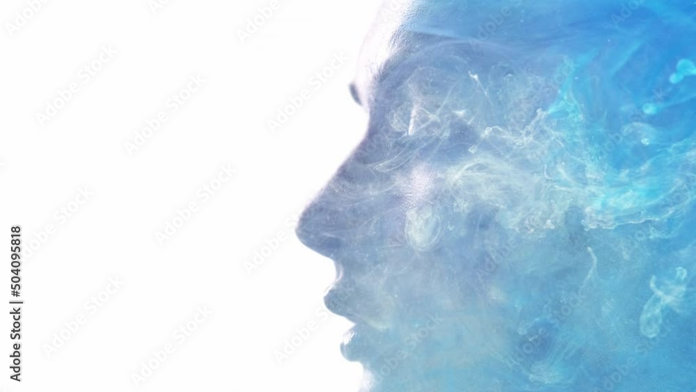 Spiritual aura. Inner peace. Enlightenment mindfulness. Double exposure ...