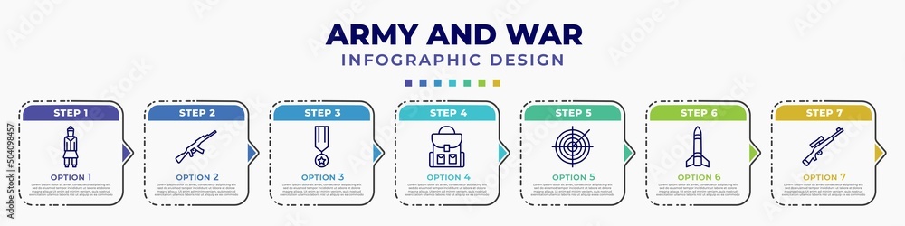 infographic template with icons and 7 options or steps. infographic for ...