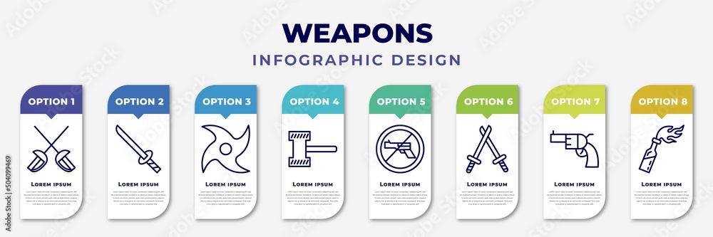 infographic template with icons and 8 options or steps. infographic for ...