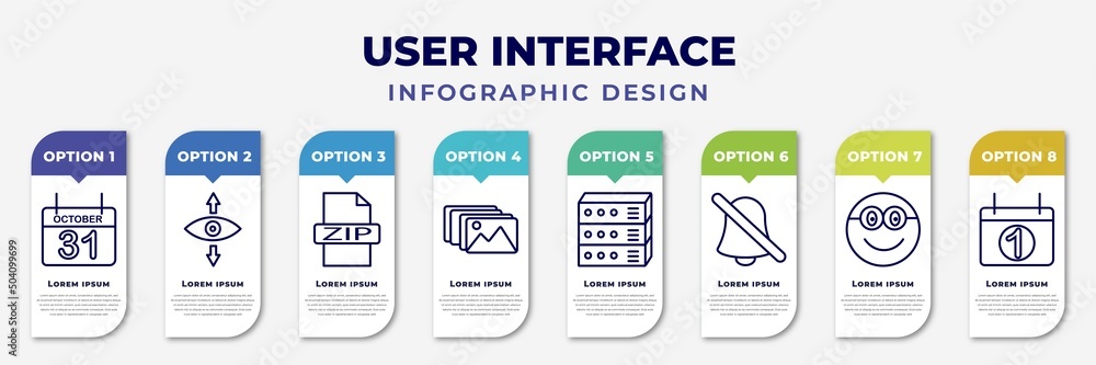 infographic template with icons and 8 options or steps. infographic for ...