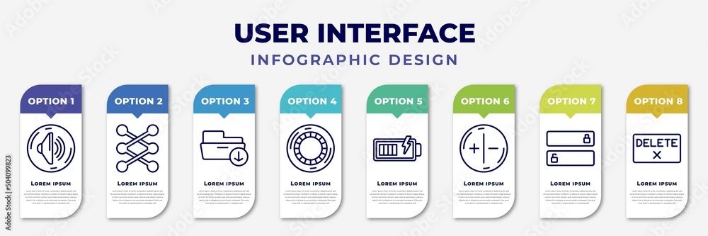 infographic template with icons and 8 options or steps. infographic for ...