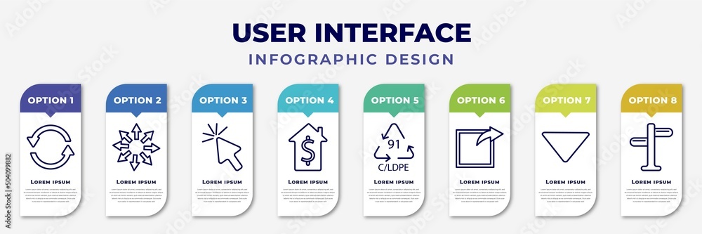 infographic template with icons and 8 options or steps. infographic for ...