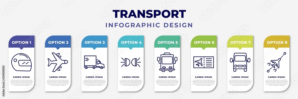 infographic template with icons and 8 options or steps. infographic for ...