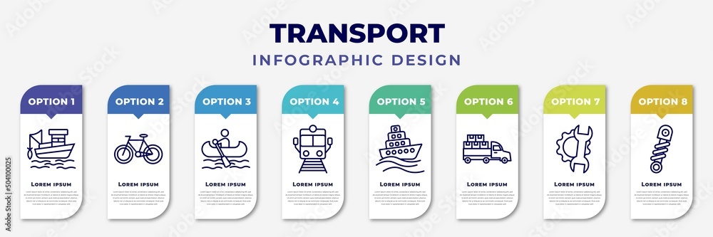 infographic template with icons and 8 options or steps. infographic for ...