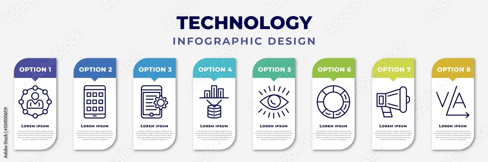 infographic template with icons and 8 options or steps. infographic for ...